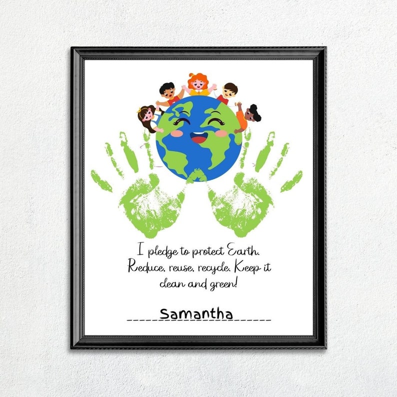 Earth Day Pledge Handprint,earth Day Handprint,reduce Reuse Recycle ...