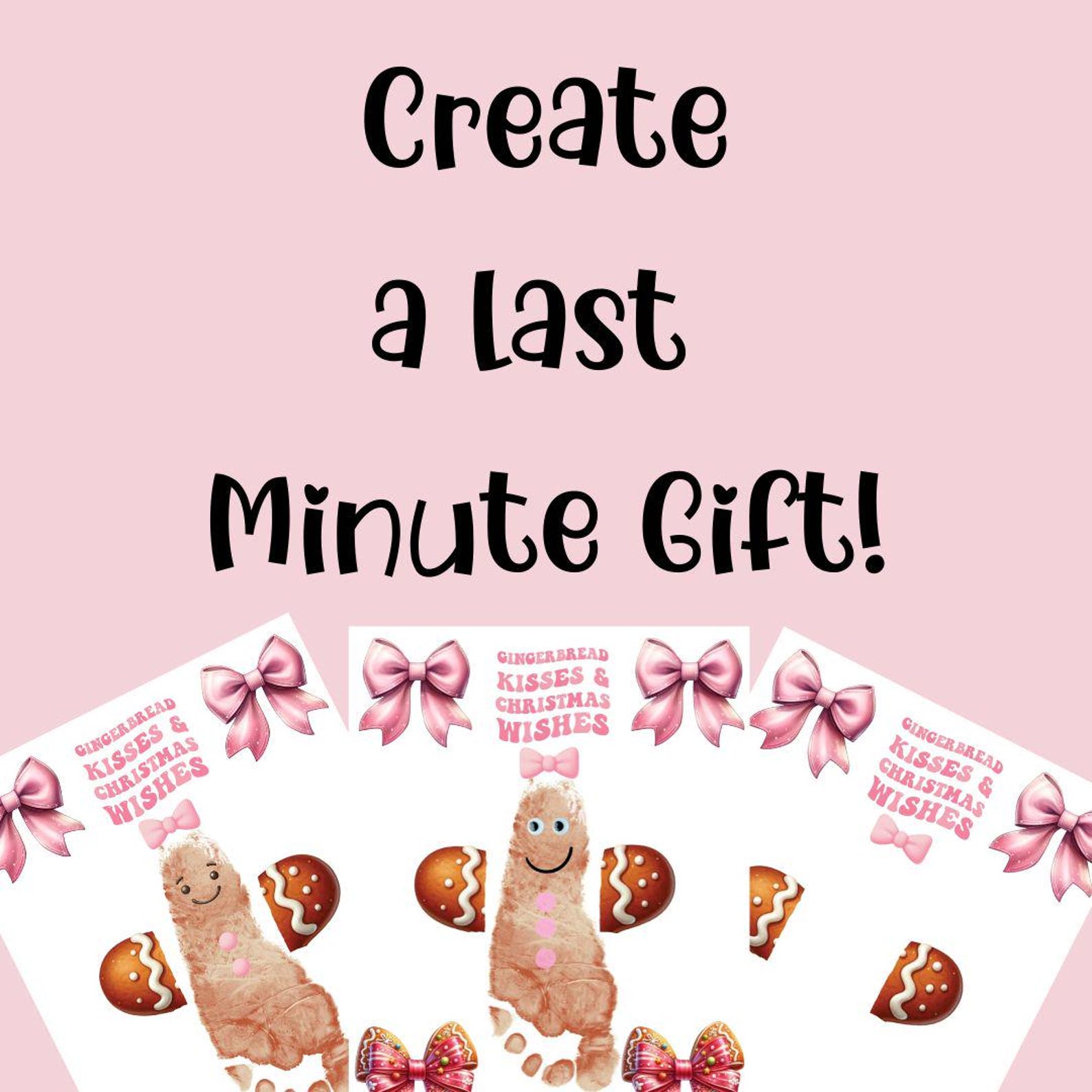 Gingerbread Footprint,baby Footprint Xmas,winter Handprint,gingerbread ...