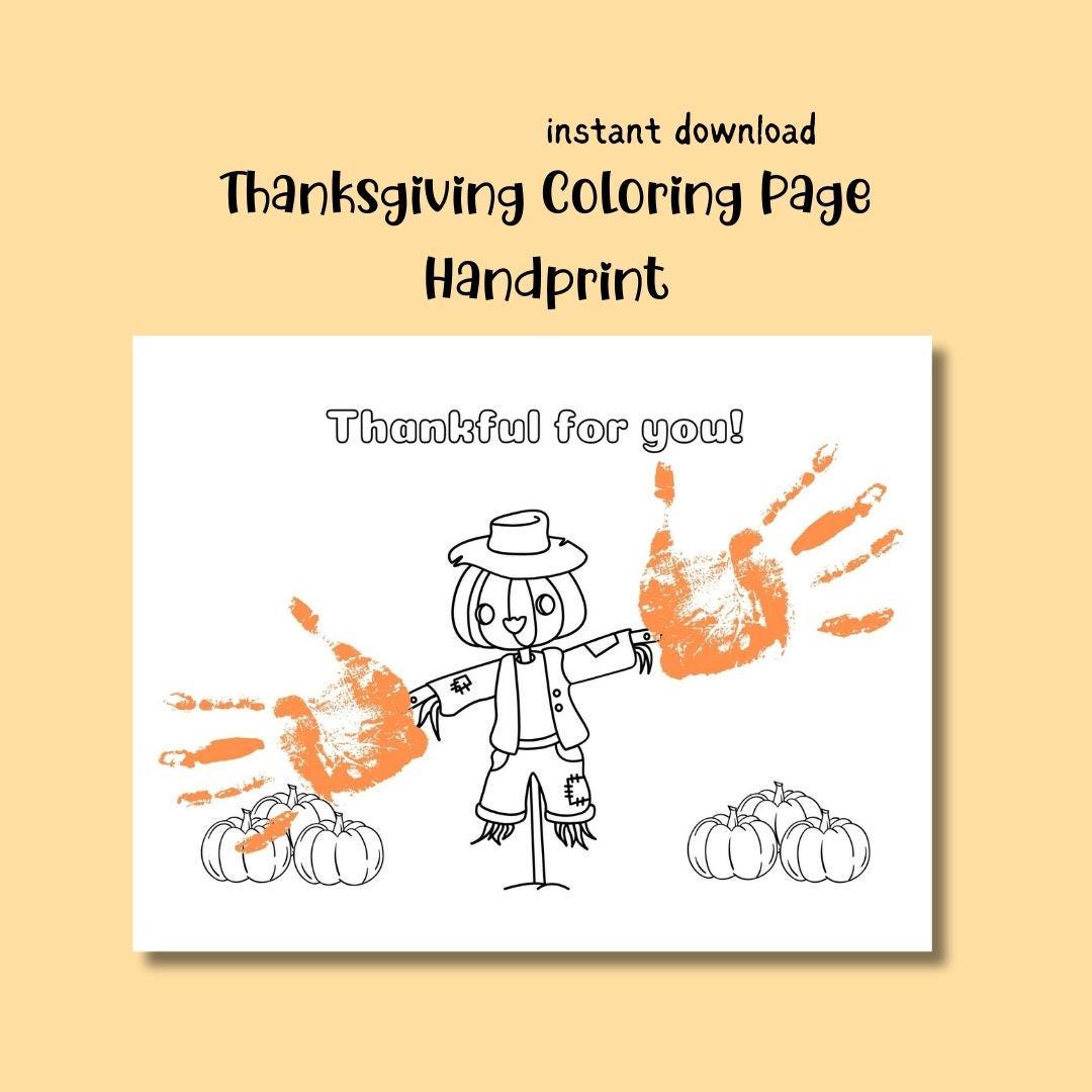 Thankful for You Art,thankful for You Gift,scarecrow Handprint,thankful ...