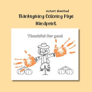 Thankful for You Art,thankful for You Gift,scarecrow Handprint,thankful ...