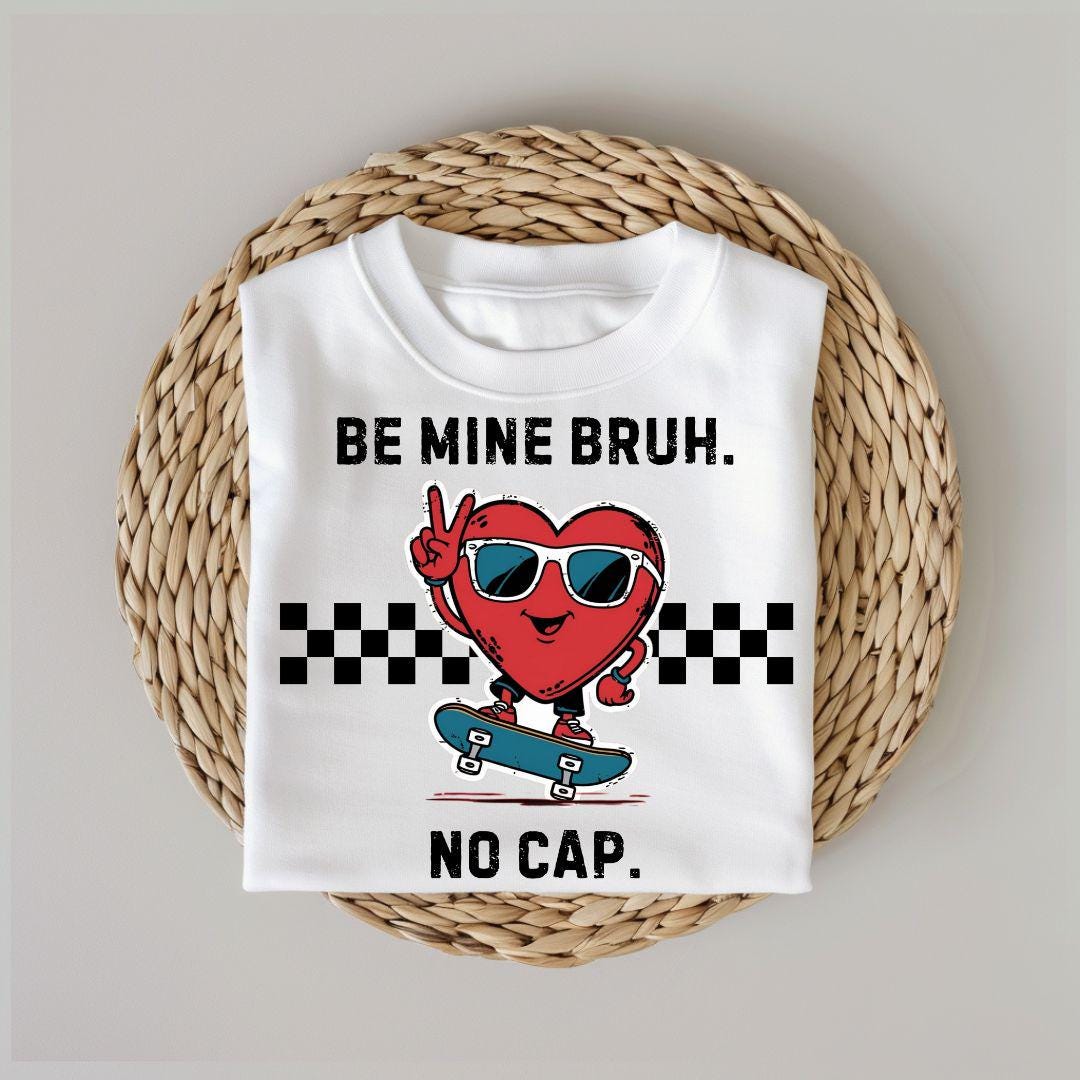 Bruh Valentine Png,be Mine Bruh, No Cap Gen Z Slang,teen Slang Bruh ...