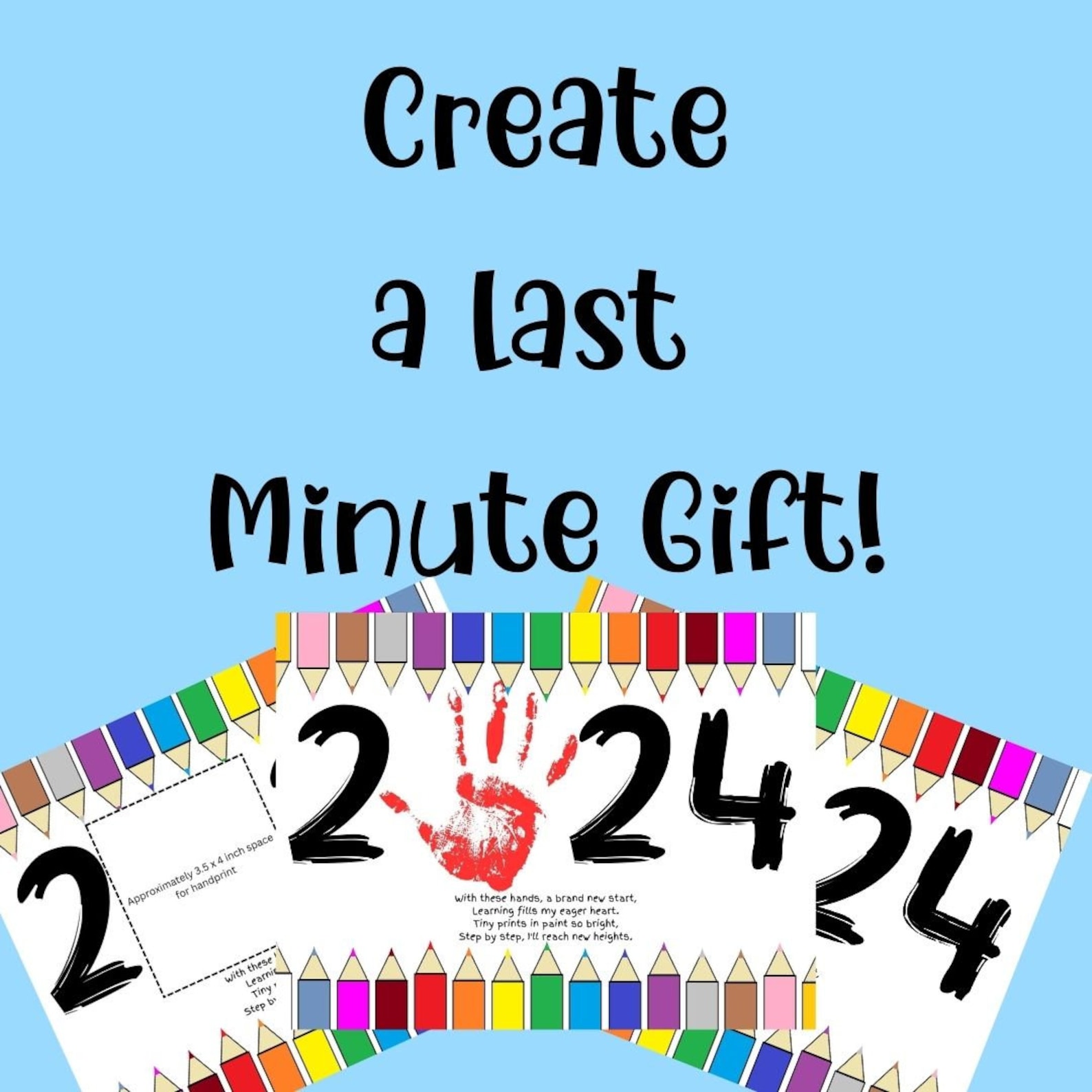 First Day of School Handprint, Back to School 2024, Handprint Keepsake ...