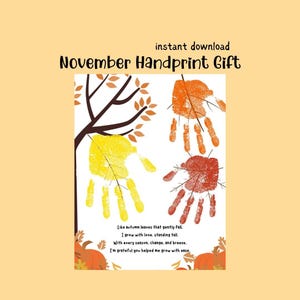 Autumn Poem Handprint Craft,fall Poem Handprint,november Handprint ...