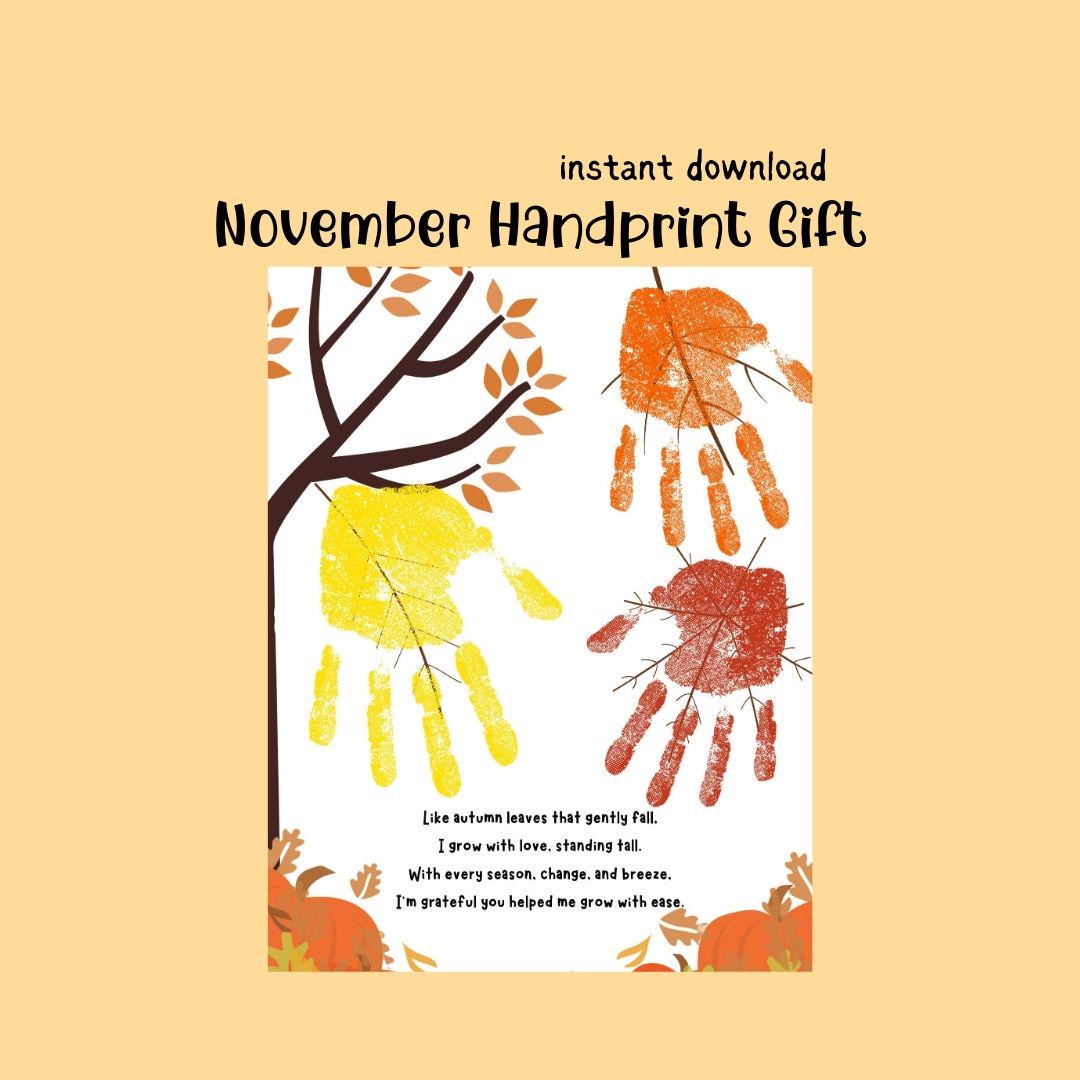 Autumn Poem Handprint Craft,fall Poem Handprint,november Handprint ...