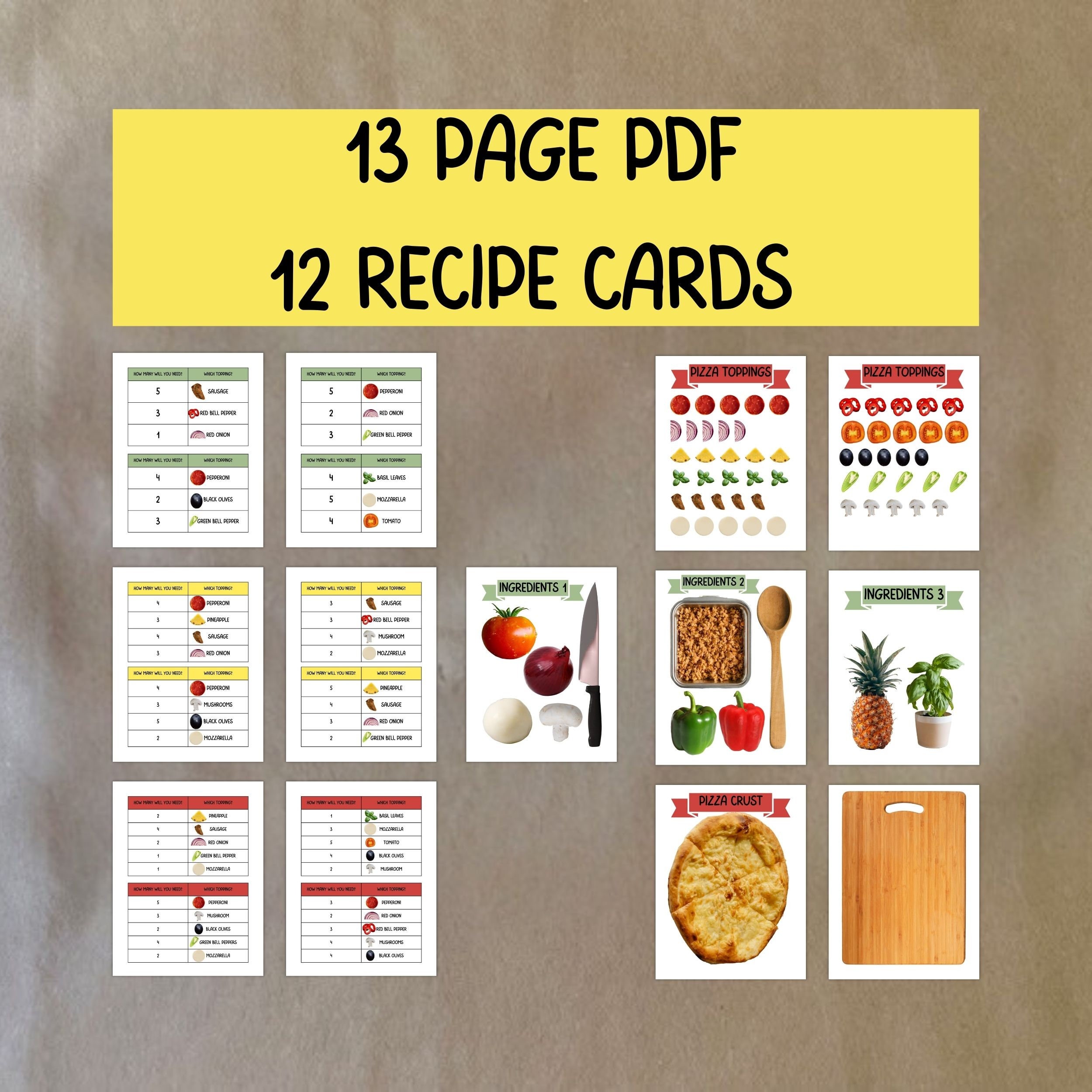 Build a Pizza Pretend Play Set,dramatic Play Printable,montessori Pizza ...