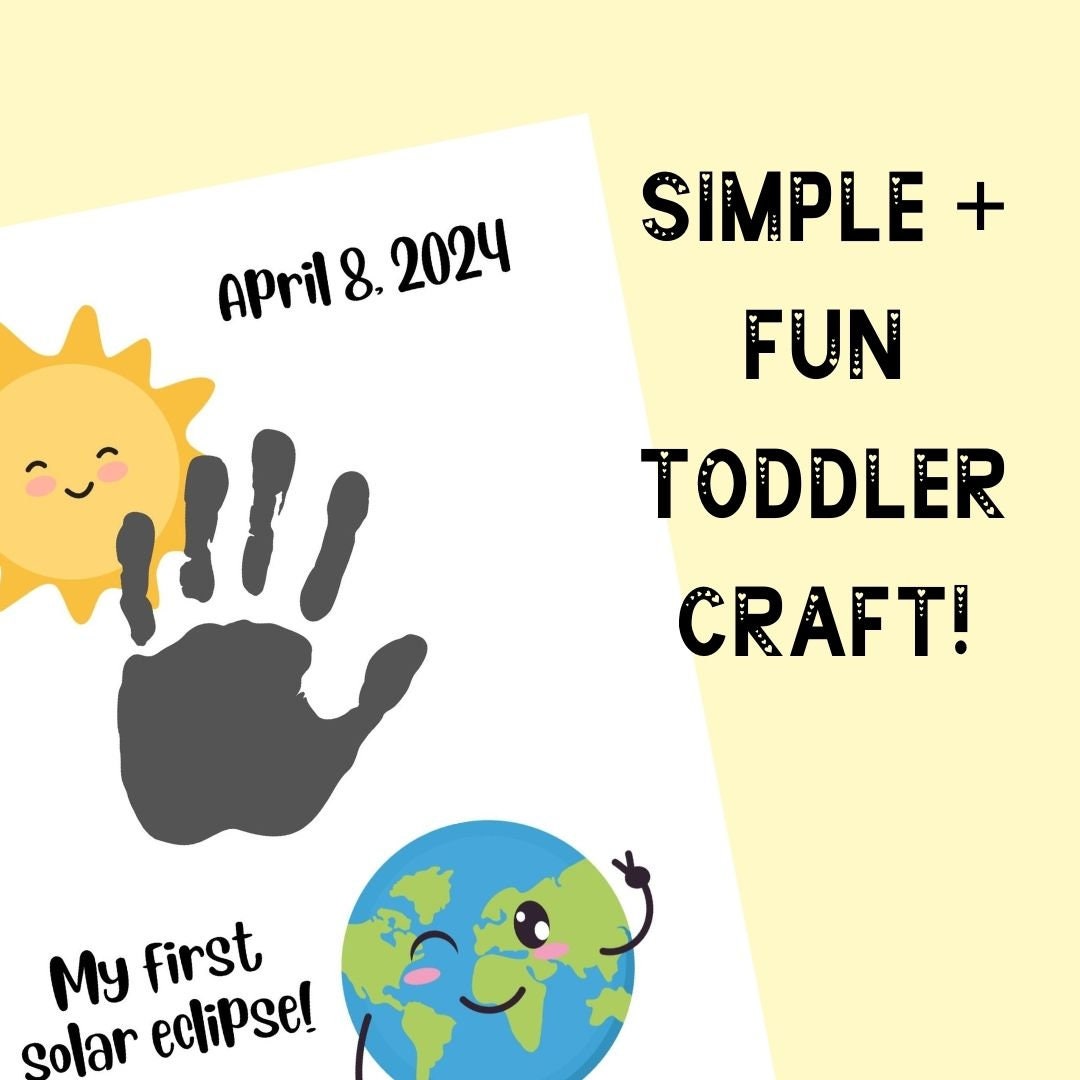 My First Solar Eclipse Handprint Activity, Moon Handprint, Solar ...