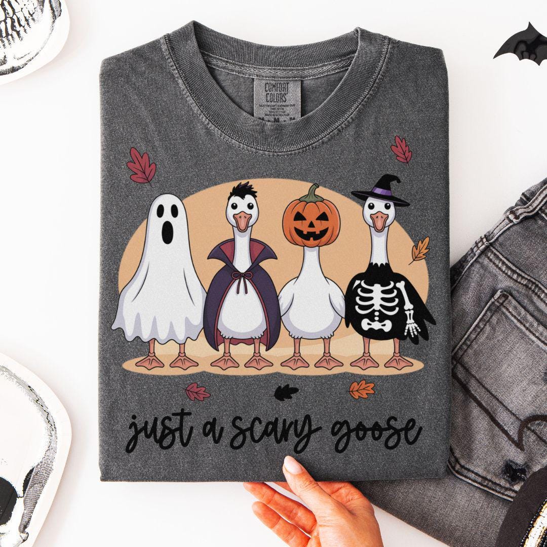 Just a Scary Goose Png Bundle,fall Goose Clothes,halloween Goose ...