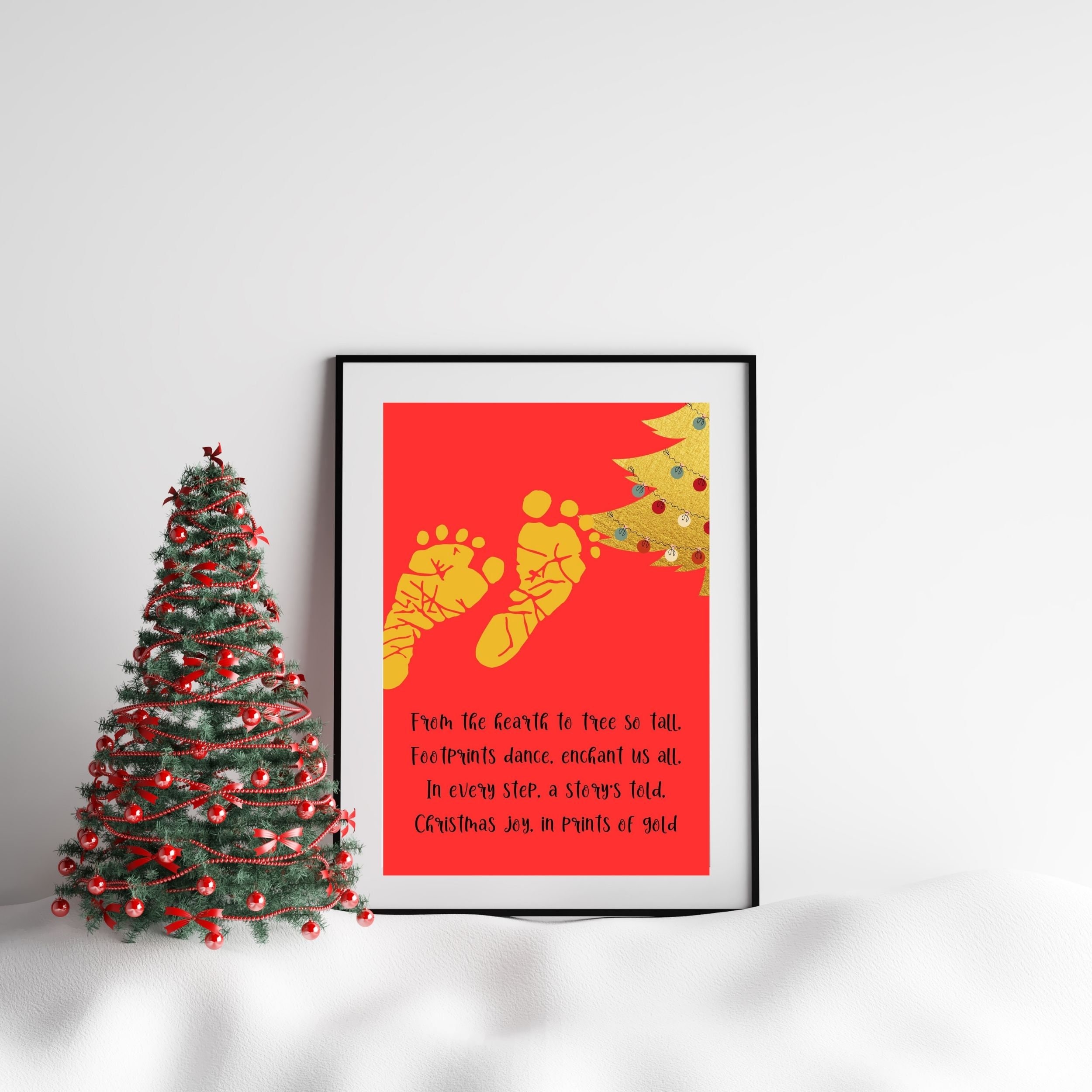 Christmas Handprint Footprint Art Craft, Set of 4, Gift for ...