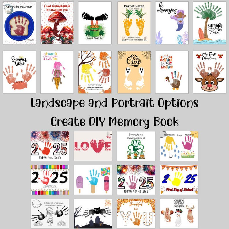 2025 Mega Handprint Bundle,winter Handprint,spring Handprint,summer ...