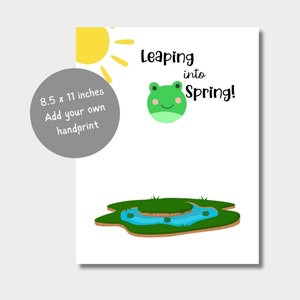 Frog Handprint Craft,preschool Spring Art,preschool Handprints,kids ...