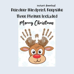 Reindeer Handprint,reindeer Footprint,christmas Handprint,winter ...