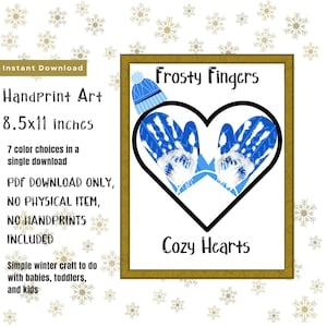 Christmas Handprint Art,winter Mittens Toddler Activity,holiday Gift ...