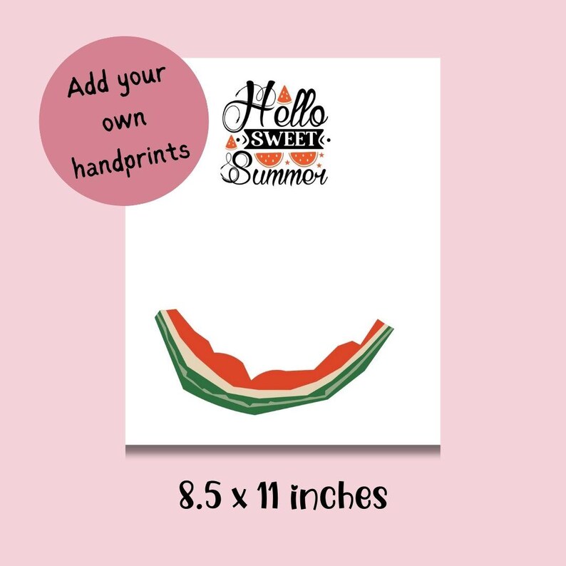 Summer Handprint Watermelon,watermelon Handprint,fruit Handprint ...