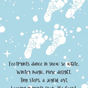 Christmas Handprint Footprint Art, Gift for Grandma and Grandpa ...