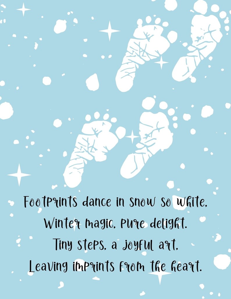 Christmas Handprint Footprint Art, Gift for Grandma and Grandpa ...
