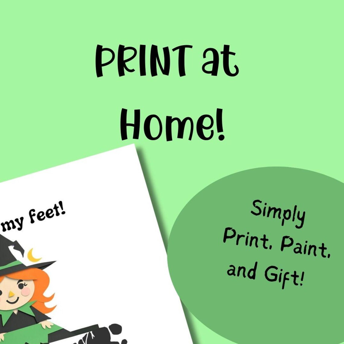Trick or Treat Smell My Feet Craft,halloween Witch Footprint,halloween ...