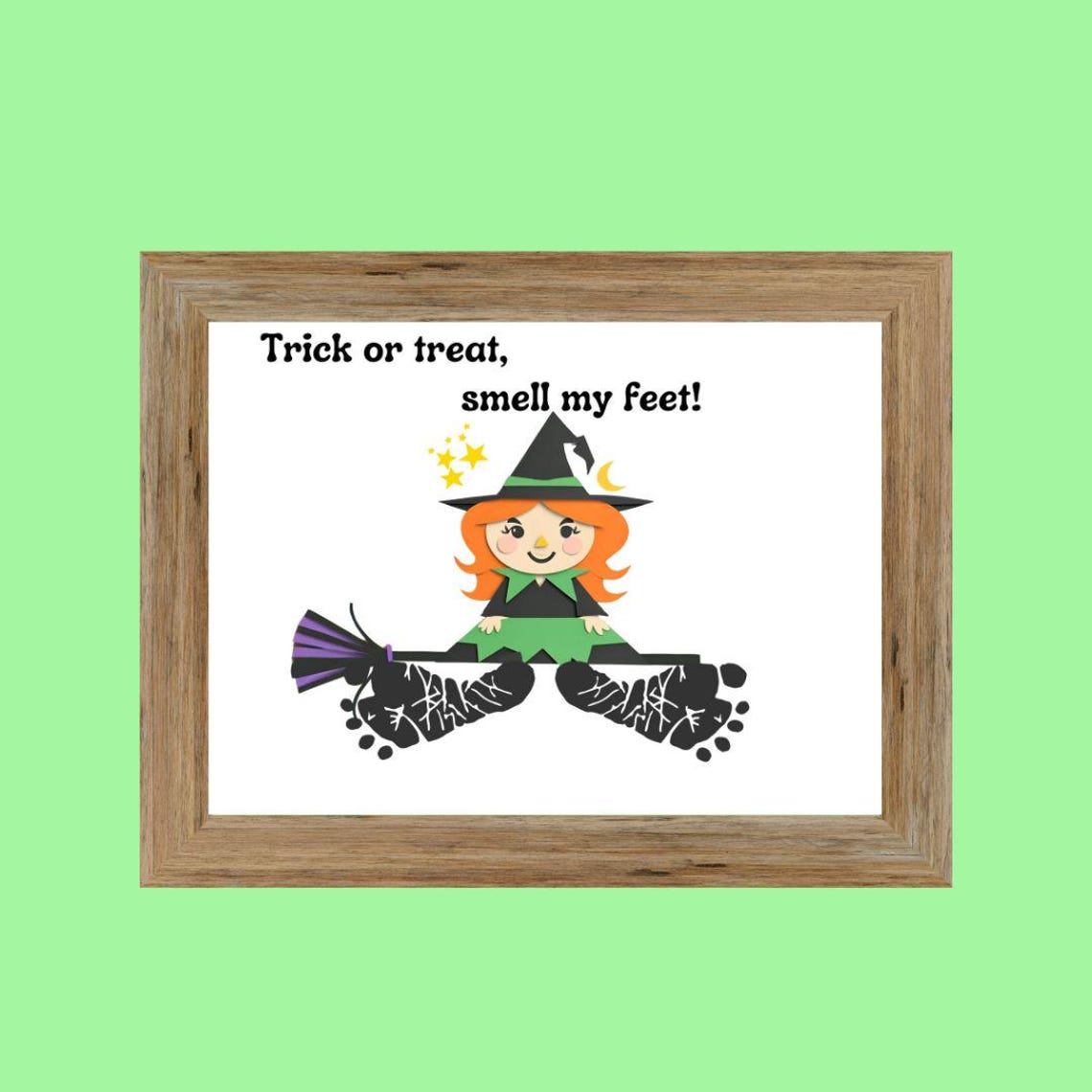 Trick or Treat Smell My Feet Craft,halloween Witch Footprint,halloween ...