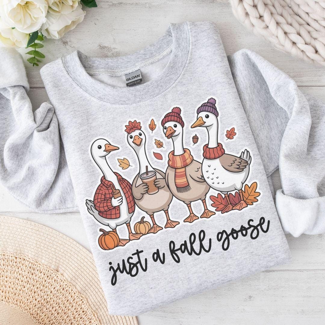 Just a Fall Goose Png Bundle,fall Silly Goose,beanie Goose,autumn Goose ...