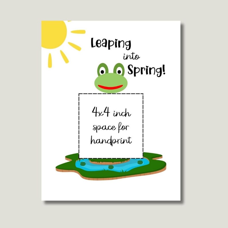 Spring Frog Handprint,preschool Spring Art,preschool Handprints,kids ...
