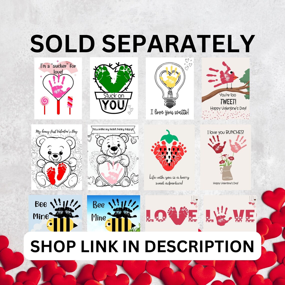 Valentines Day Printable Art Template, Mushroom Footprint, Mushroom ...