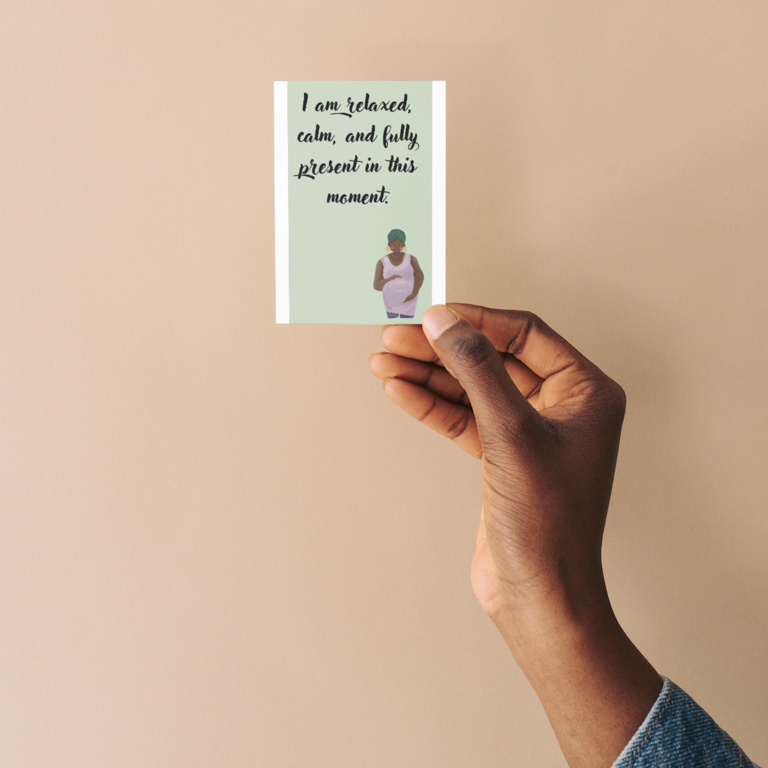 Birth Mantra Cards, Set of Affirmations for Birth, Positive Labor ...