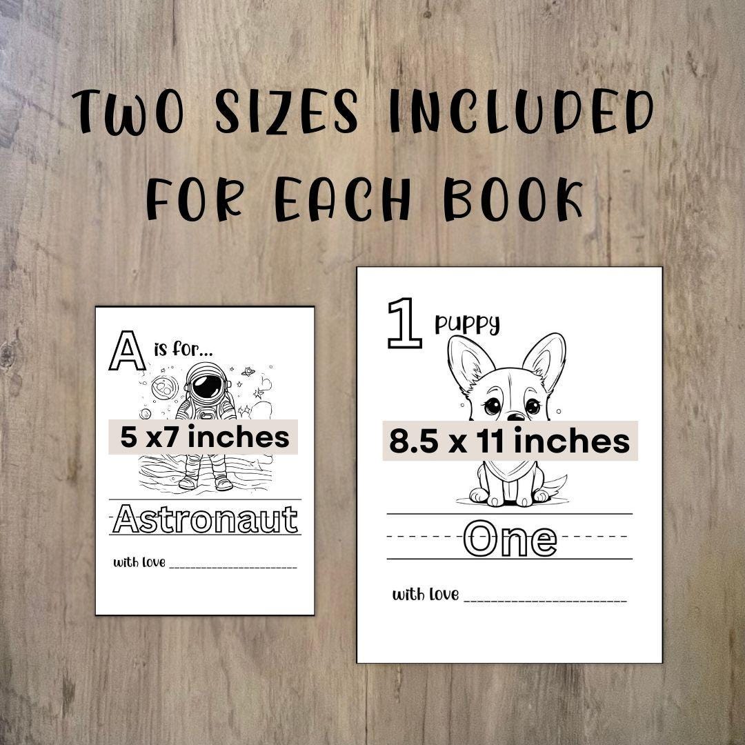 Editable Babys First ABC & 123 Coloring Book Bundle,baby Shower ...