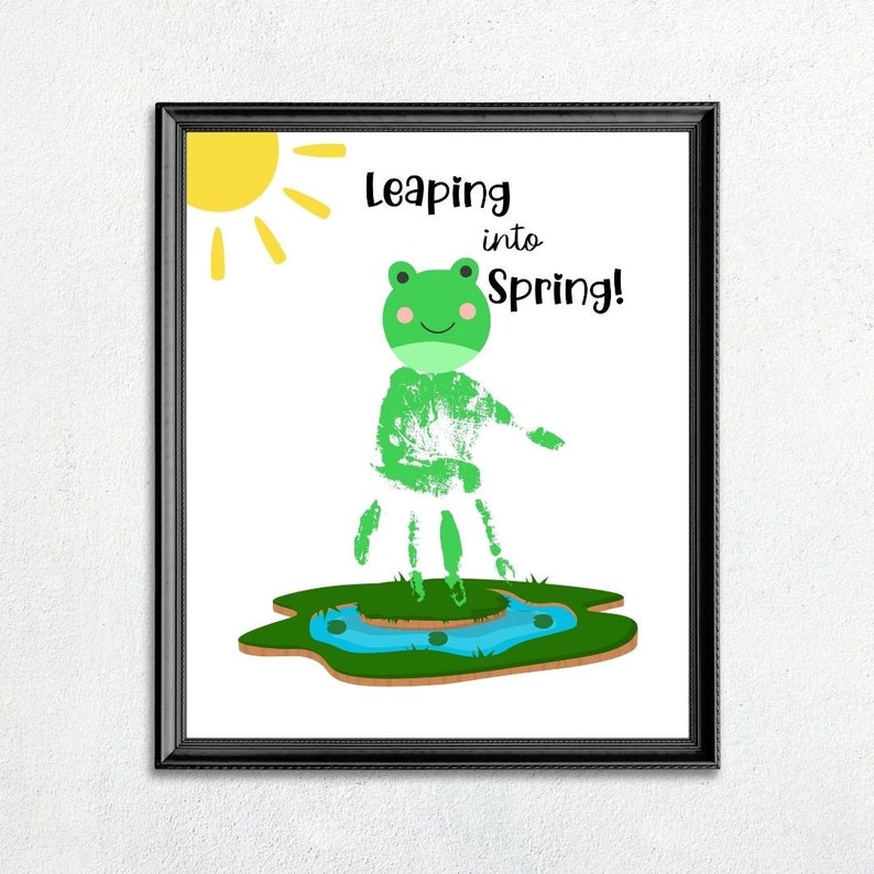 Frog Handprint Craft,preschool Spring Art,preschool Handprints,kids ...
