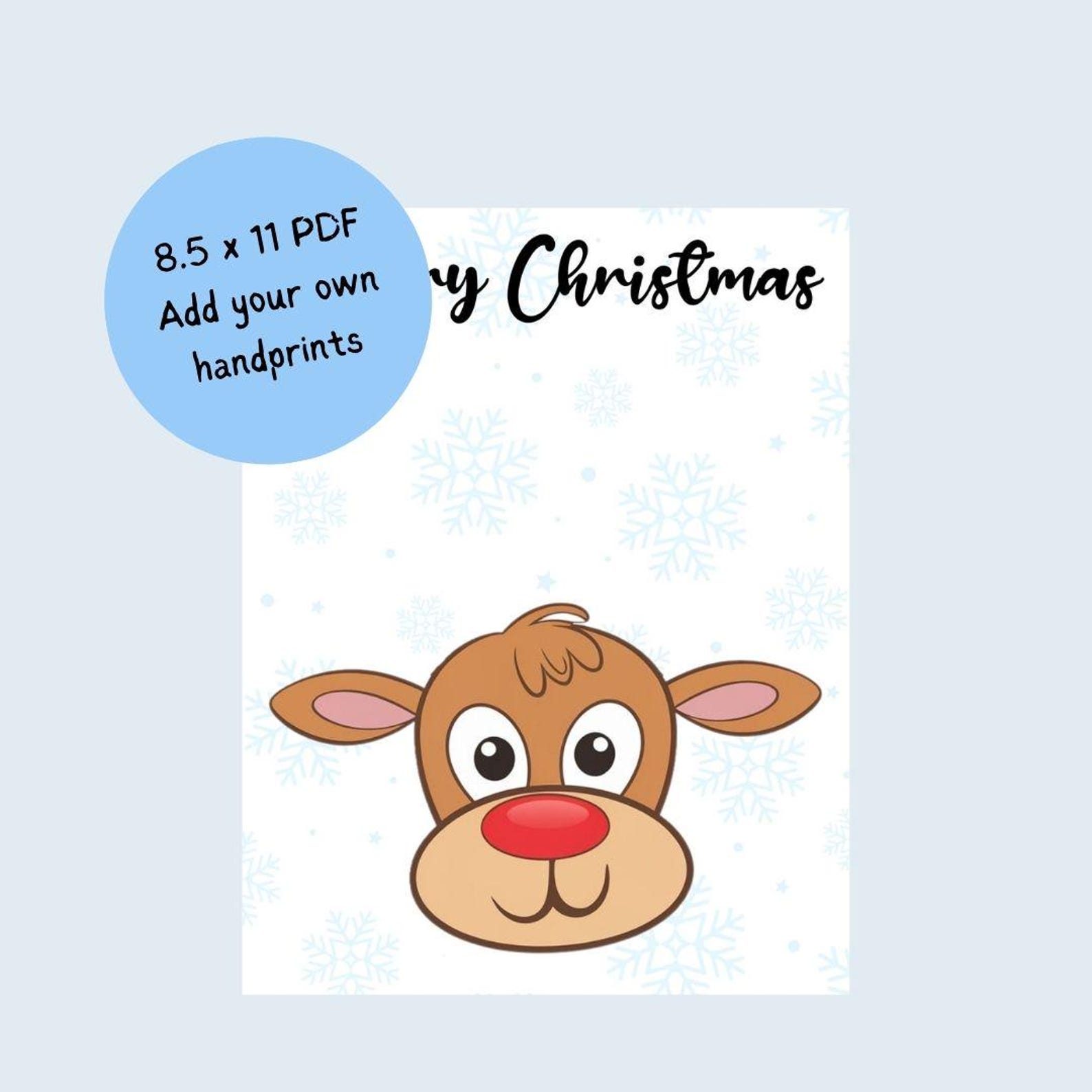 Reindeer Handprint,reindeer Footprint,christmas Handprint,winter ...
