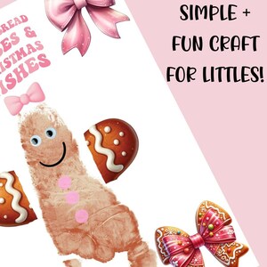 Gingerbread Footprint,baby Footprint Xmas,winter Handprint,gingerbread ...