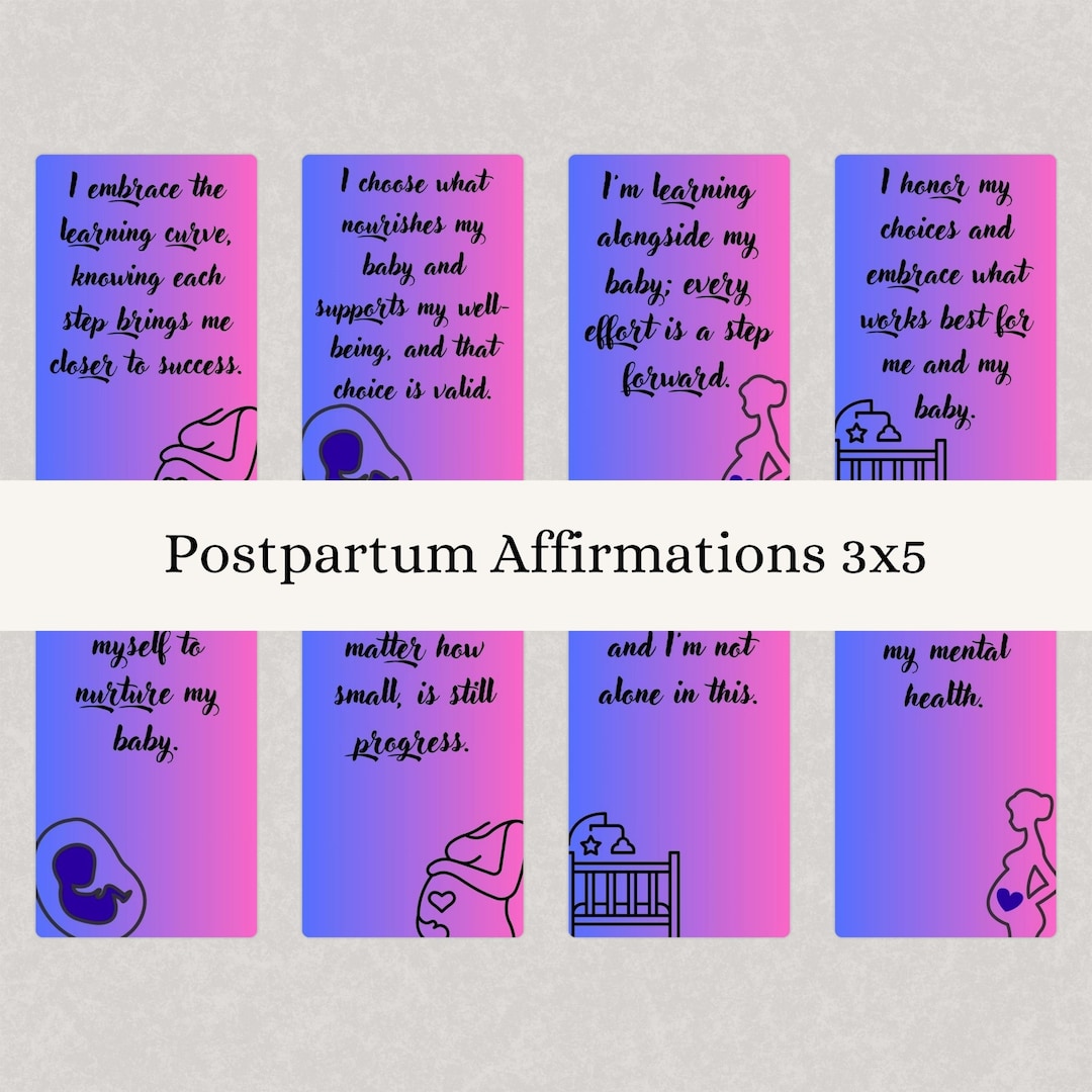 40 Postpartum Affirmation Cards for New Moms, Motherhood Affirm Cards, Mum Gift Postpartum ...