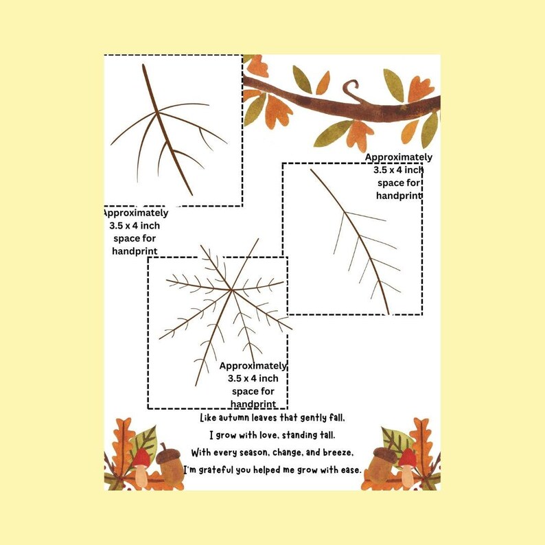 Thanksgiving Handprint Gift,falling Leaves Handprint,fall Poem ...