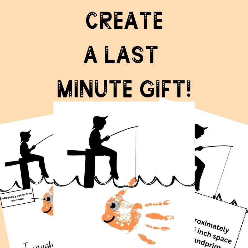 Fathers Day Handprint Fish,i Caught the Best Dad,gift for Fishing Dad ...