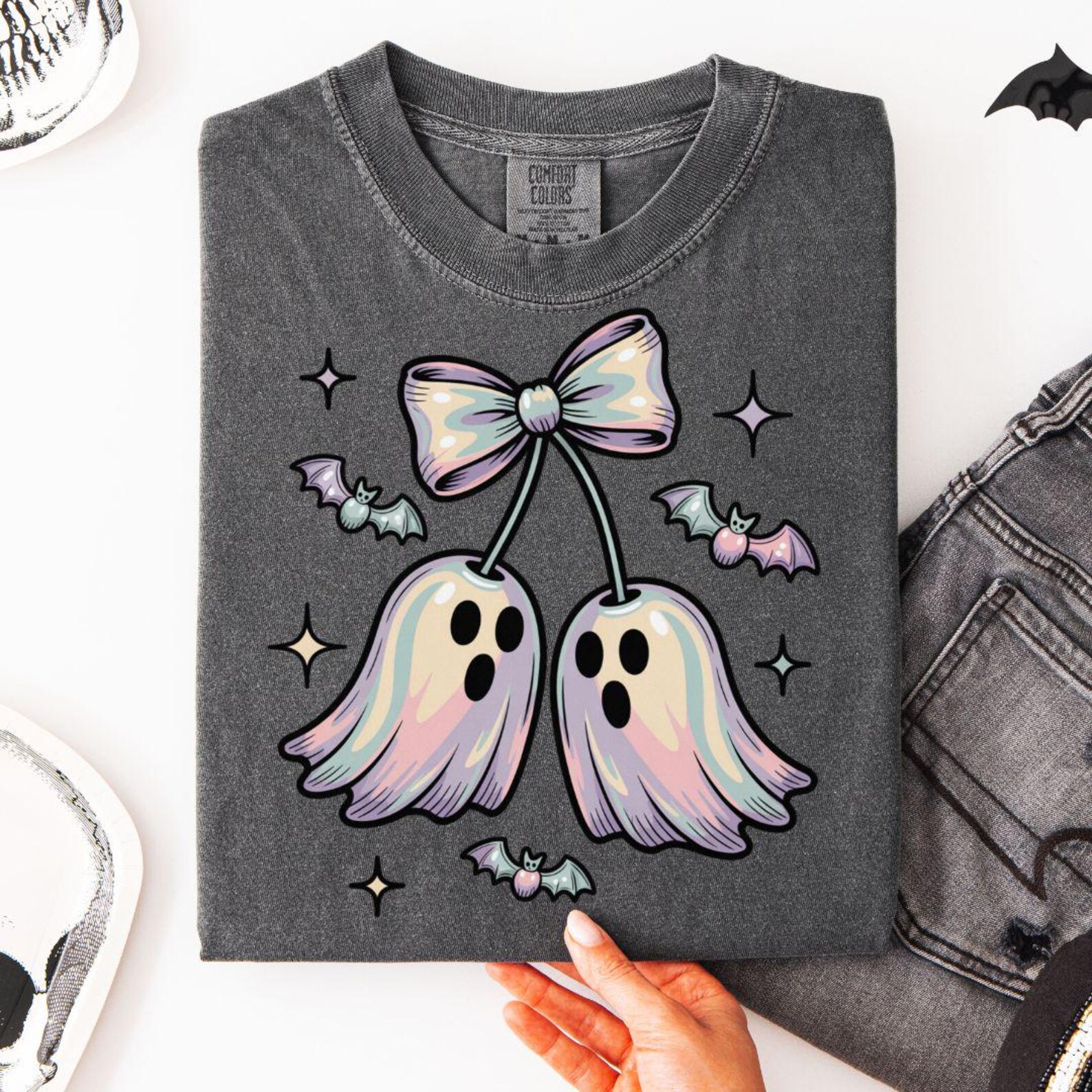 Iridescent Ghost Cherries Png,halloween Aesthetics,pastel Goth Horror ...