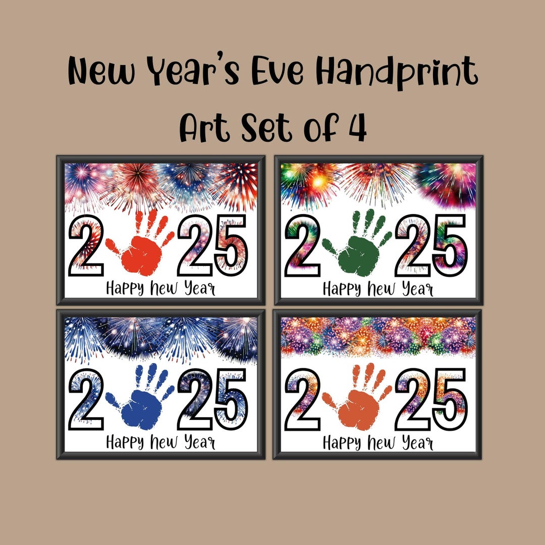 2025 New Years Handprint,fireworks Handprint,2025 Handprint,homeschool ...
