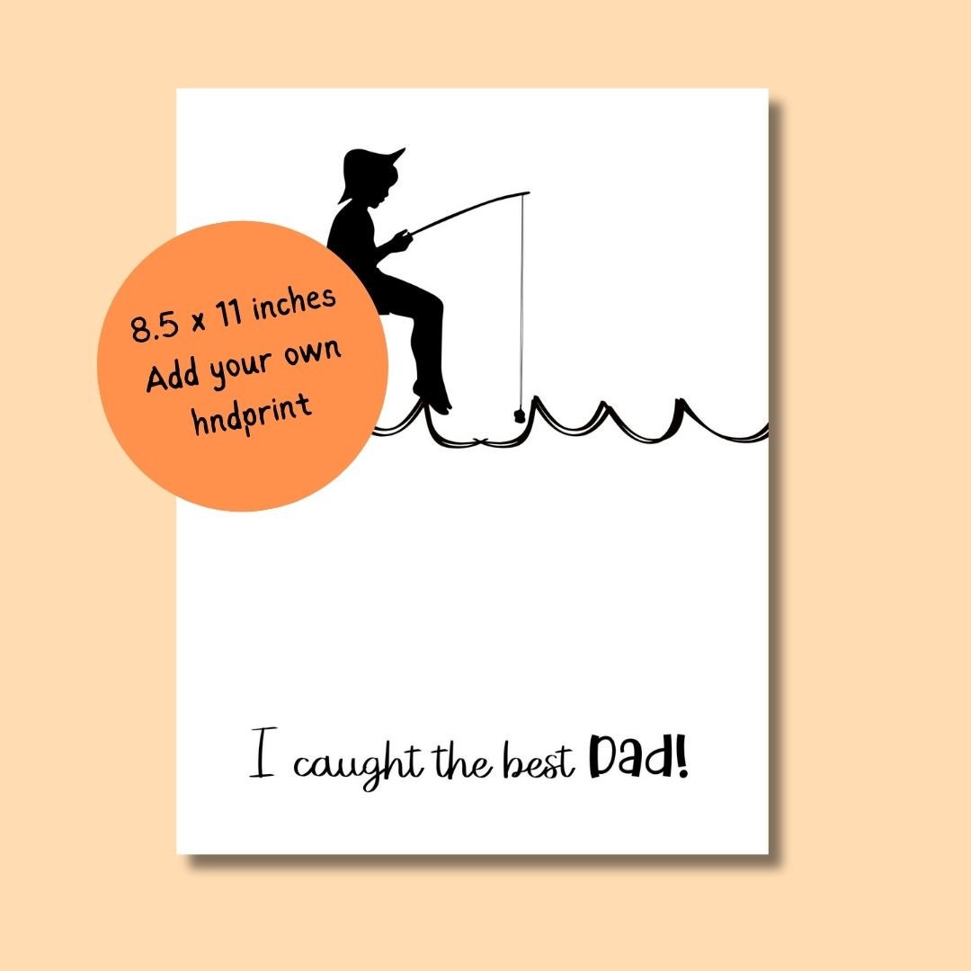 Fathers Day Handprint Fish,i Caught the Best Dad,gift for Fishing Dad ...