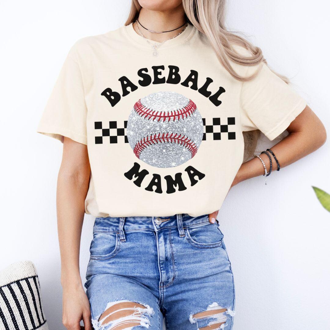 Glitter Baseball Mama Png,girly Baseball Png,disco Baseball,sparkly ...