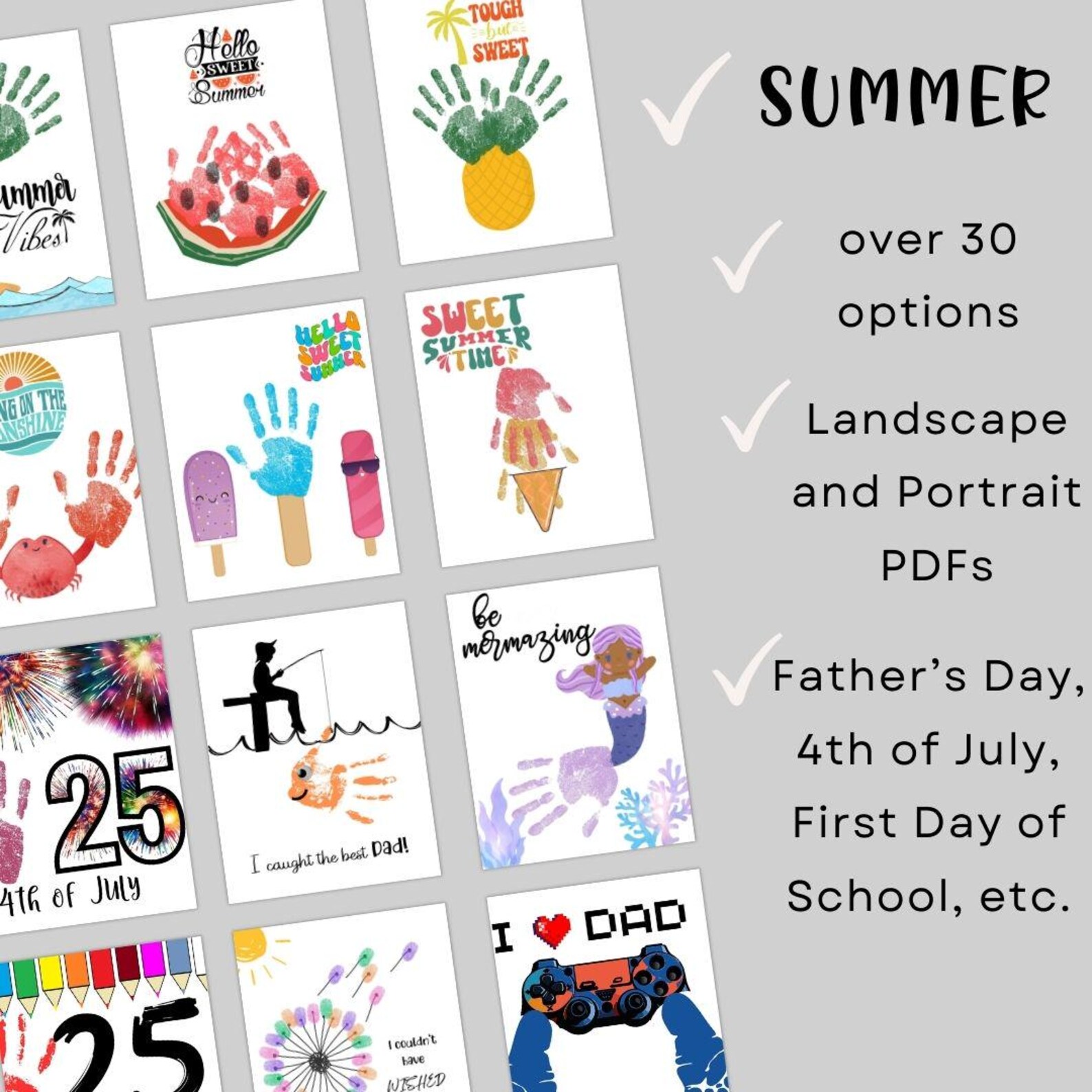 2025 Mega Handprint Bundle,winter Handprint,spring Handprint,summer ...
