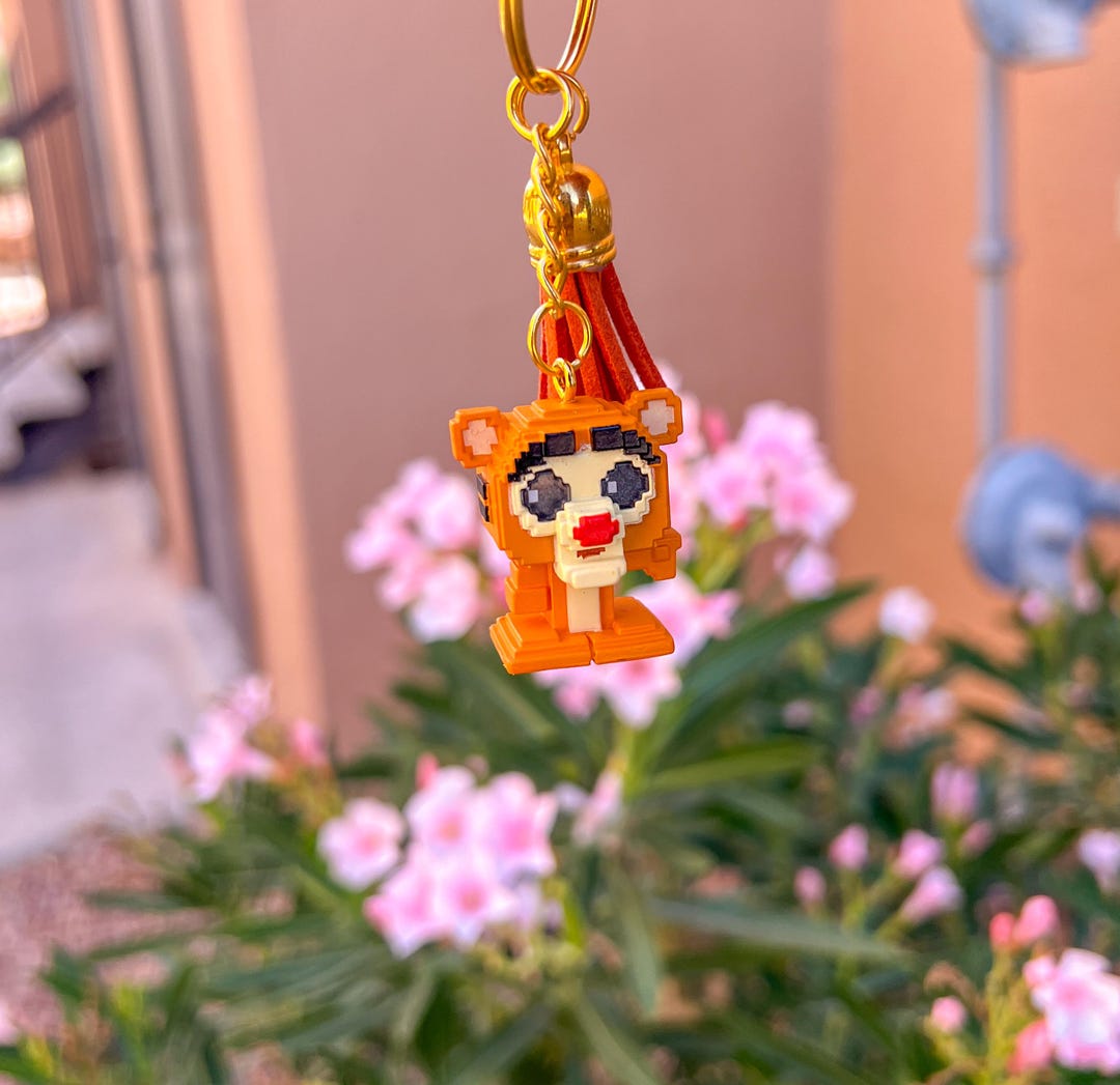 Pixel Tigger Keychain - Etsy