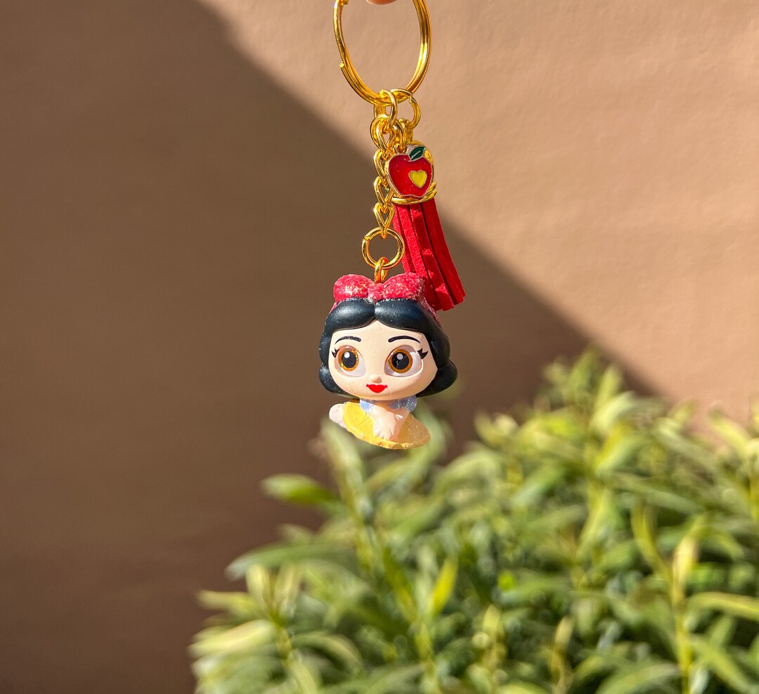 Snow White Keychain With Charm - Etsy