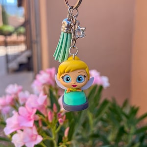 Tinker Bell Keychain With Charm - Etsy
