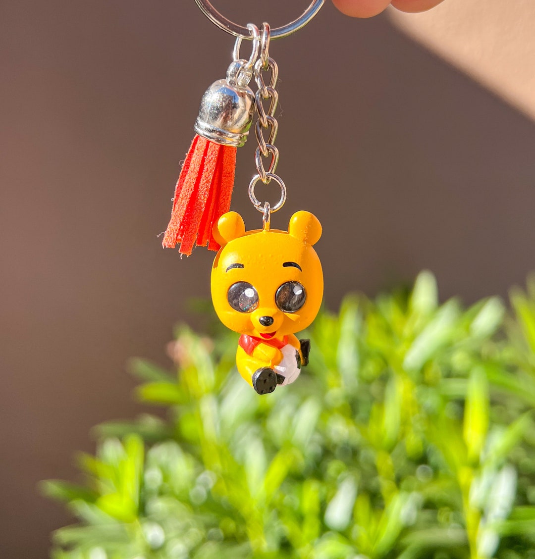 Soccer Player Pooh Bear Keychain - Etsy