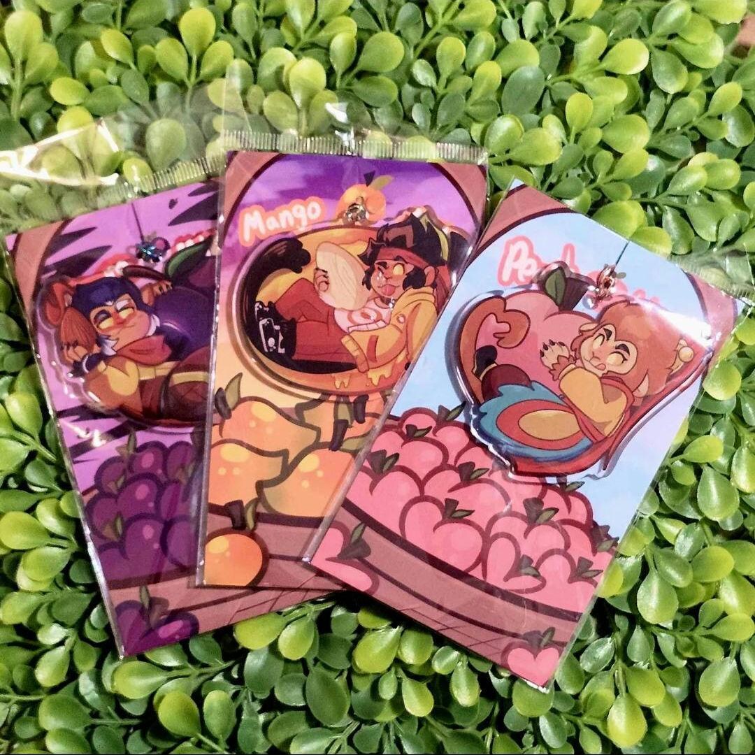LMK |stonefruit Trio Monkeys Keychains (bonus Artprints Included!) - Etsy