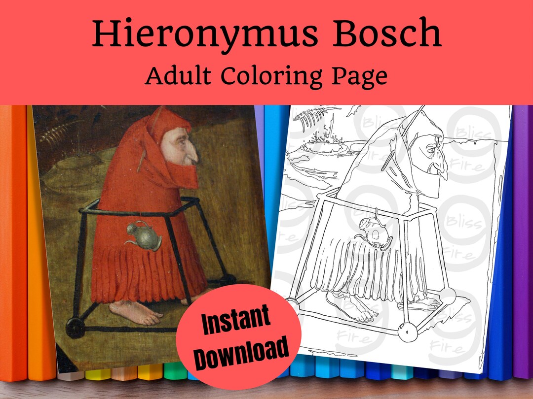 Hieronymus Bosch, temptation of St. Anthony, Detail-1, Red Guy ...