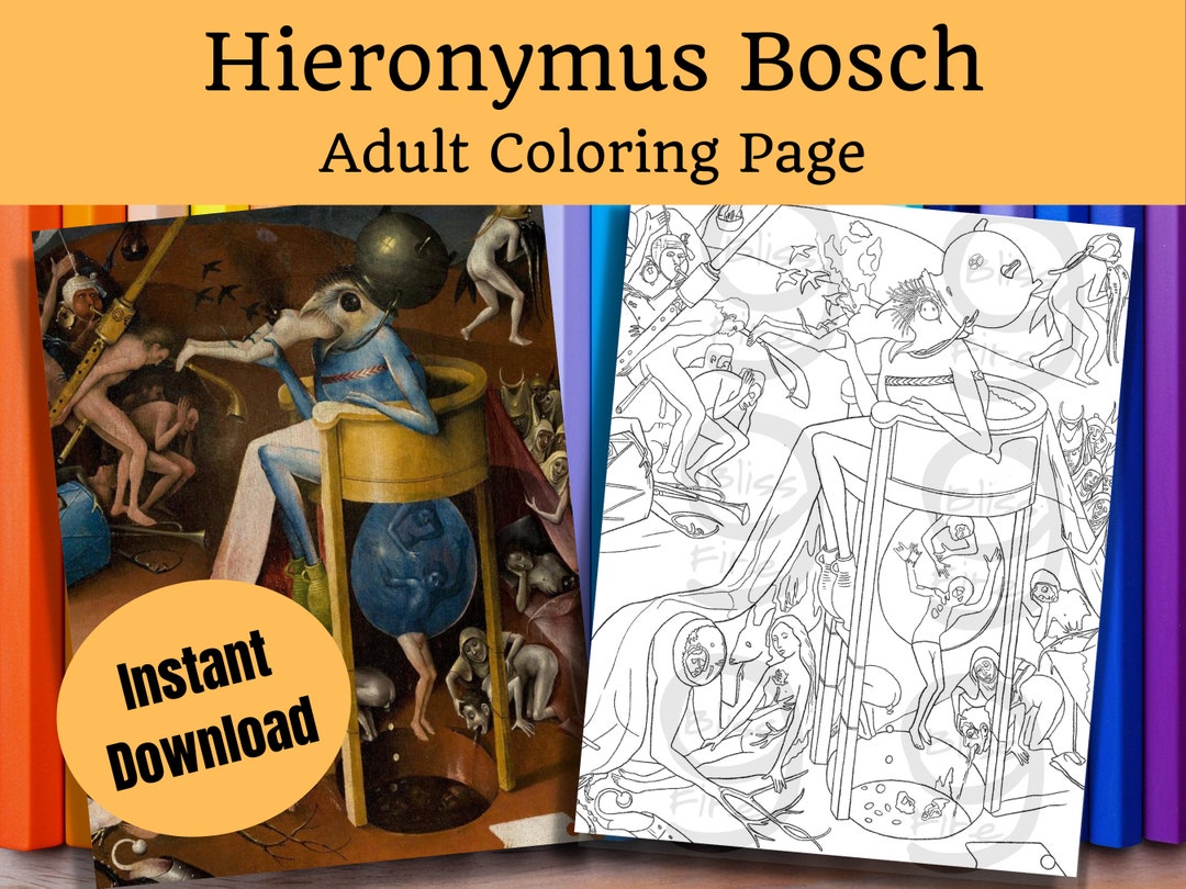 Hieronymus Bosch, Garden of Earthly Delights, Detail-2, Bird Eater ...