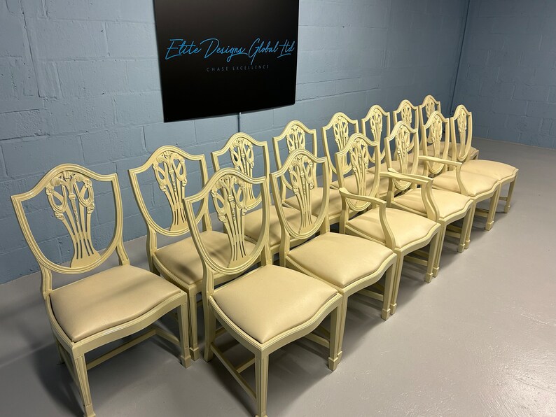 20 Plus Elite Prince of Wales Style Shield Back Dining Chairs Finished ...