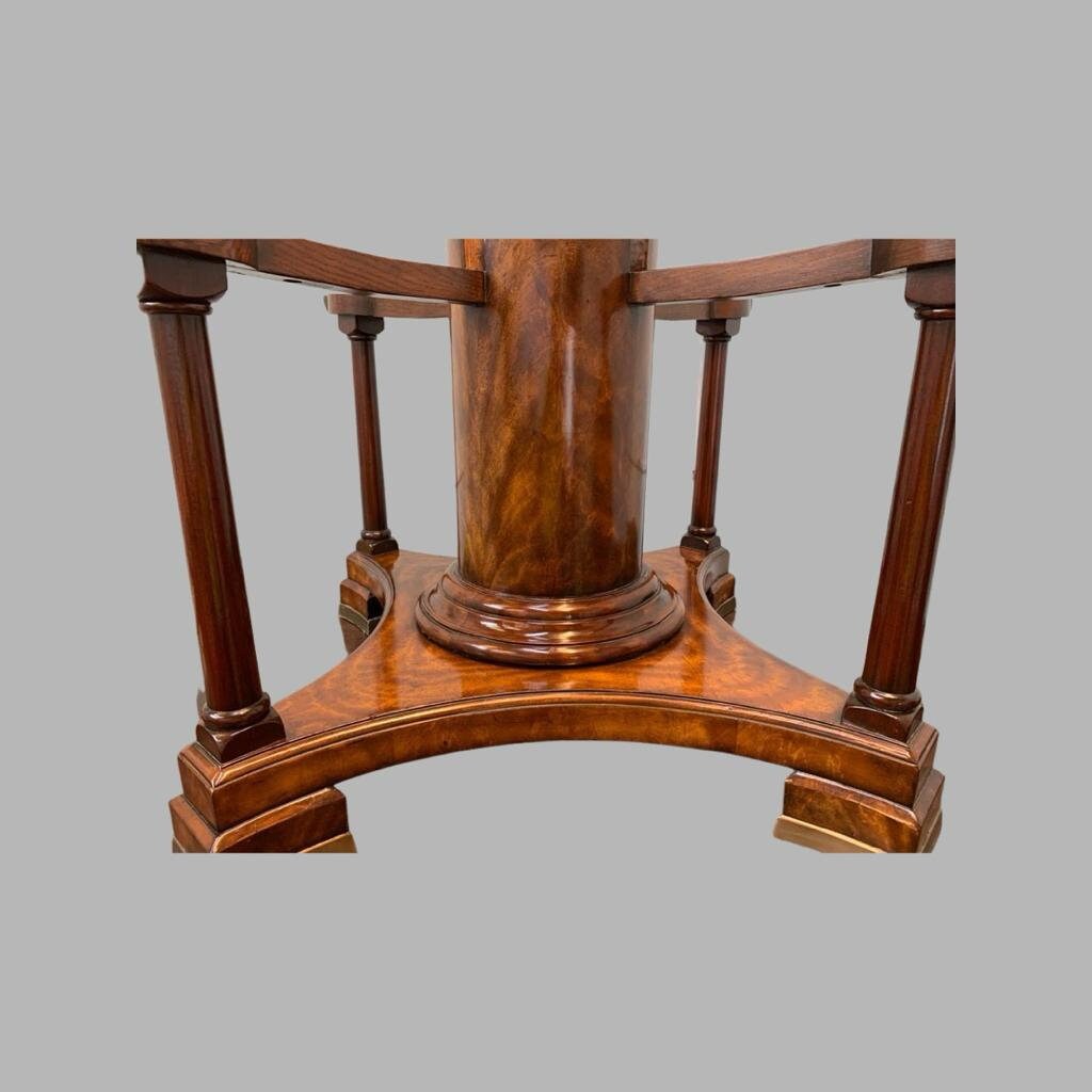 A Truly Magnificent Sunburst Flame Mahogany Jupe Extending Circular ...