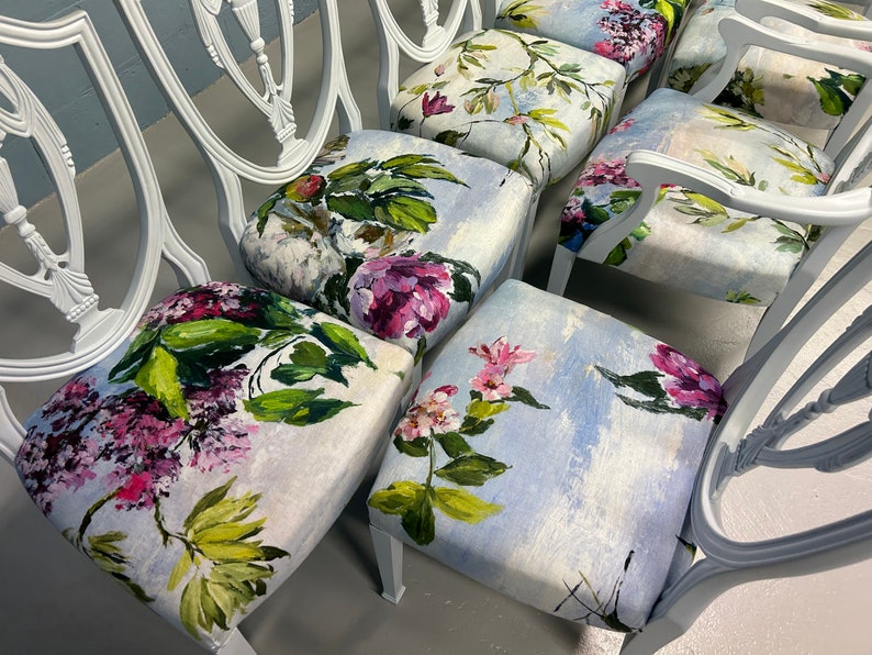 Exclusive Set 10 Elite Art Deco Designers Guild Dining Chairs Finished ...