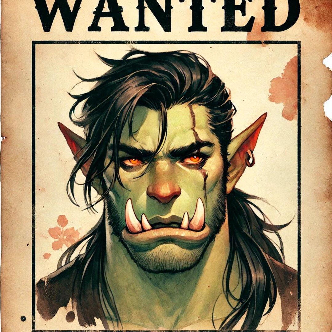 Dnd Custom Character Wanted Poster, Fantasy Character Image, Dungeons ...