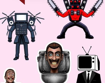 Skibidi Toilet Toppers. Editable - Etsy