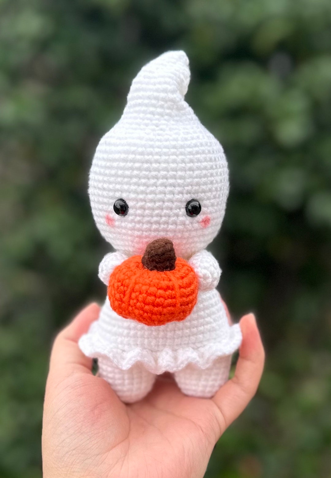 Crochet Ghost Plush – Handmade Halloween Toy, Spooky Cute Decor, Soft ...
